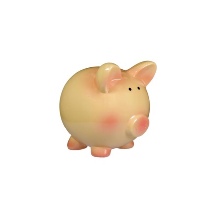 Pusculita ceramica porcusor crem, 17 x 15 x 17 cm - eMAG.ro