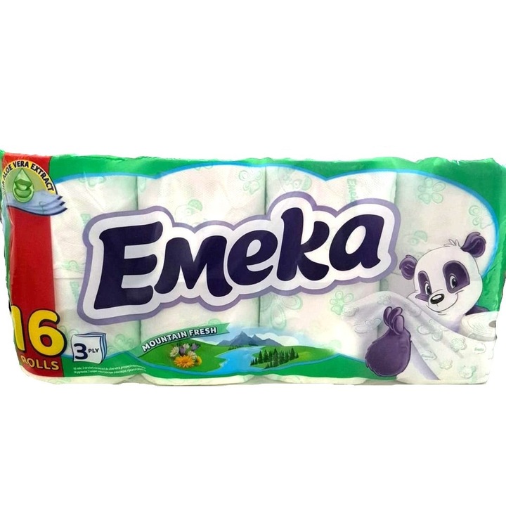 Set 2 x Hartie Igienica Emeka Mountain Fresh, 3 Straturi, 16 Role - eMAG.ro