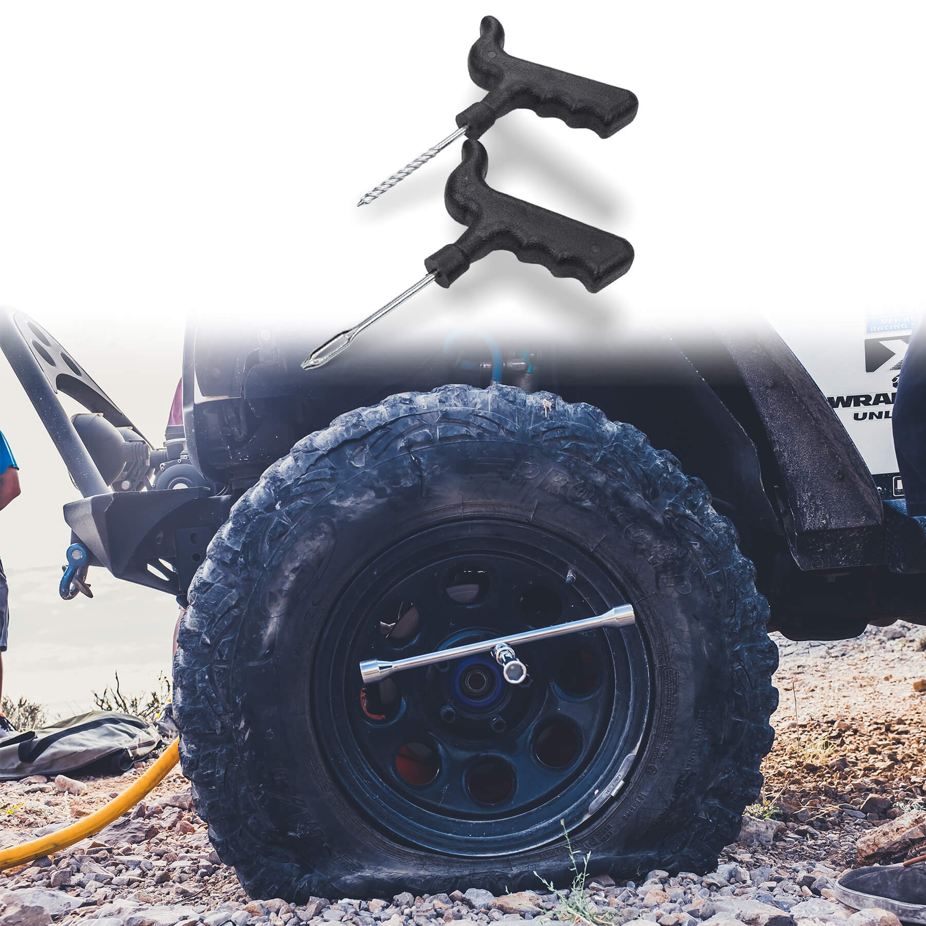 Kit Vulcanizare pentru Reparatie Pana Anvelope, 5 bucati snur ...