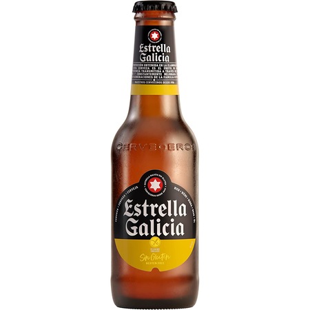 Bere blonda Estrella Galicia Glutenfree, 5.5%, Sticla 0.33L, 6 bucati ...