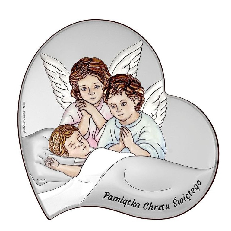 Icoana ingeri, Beltrami, Argint, Model catolic, 10x10 cm, Argintiu ...