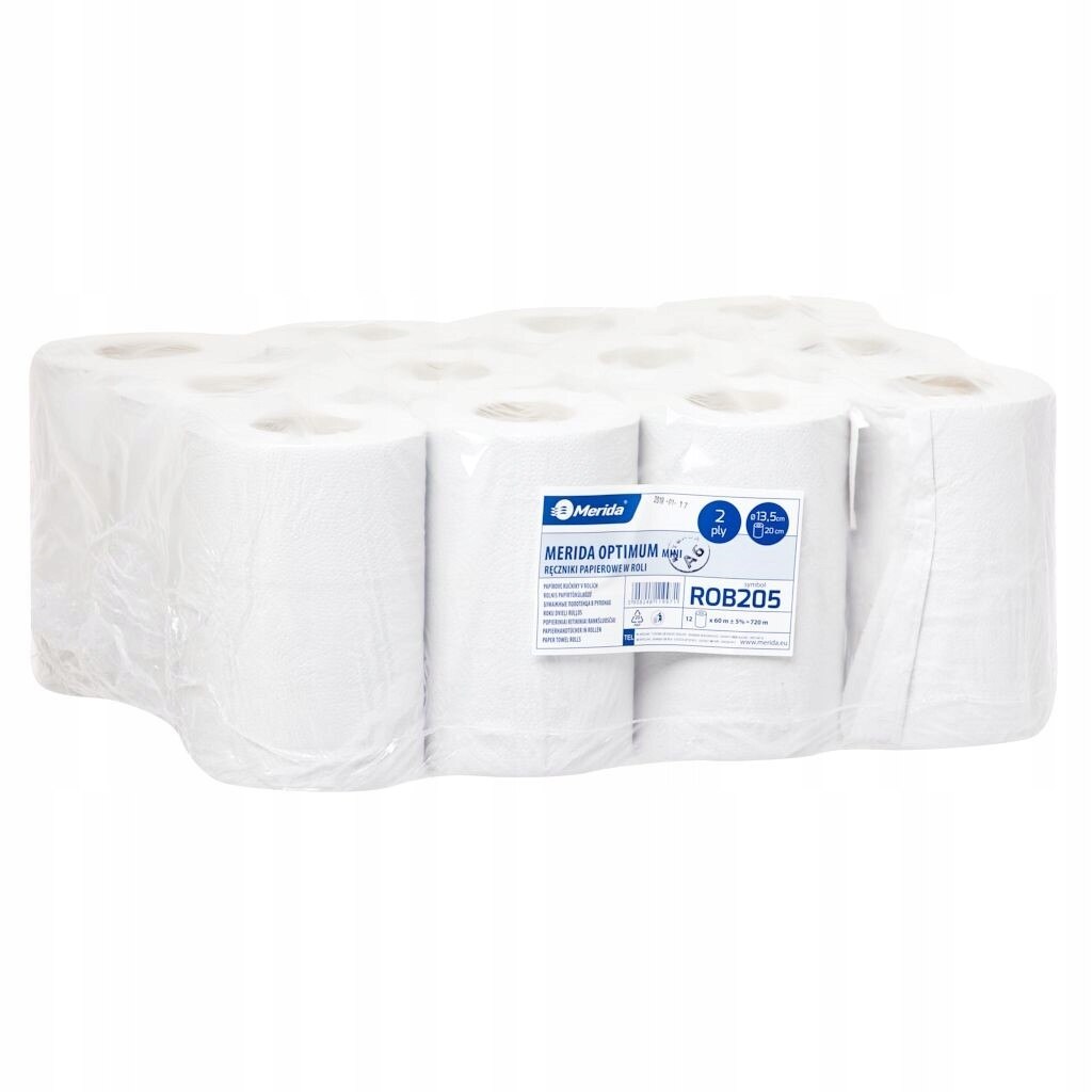 Prosoape de hartie, Merida, 2 straturi, 12 role, Alb - eMAG.ro