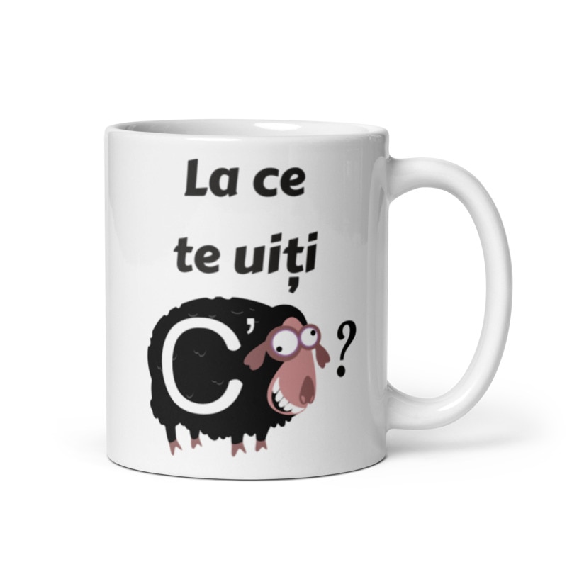 Cana personalizata "La ce te uiti C' oaie", 300 ml - eMAG.ro