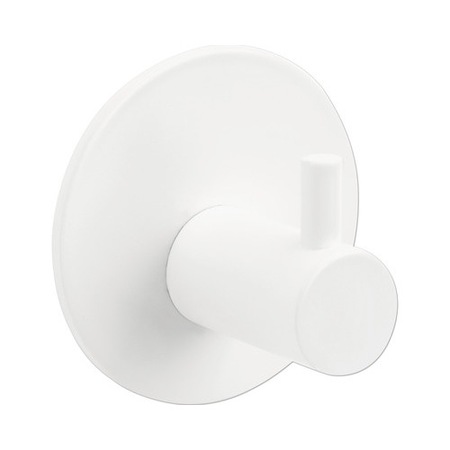 Cuier baie modern cu 1 carlig, pentru interior sau exterior, ATS, alb ...