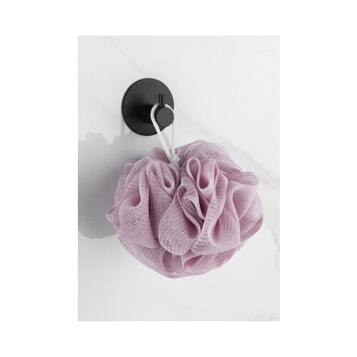 Cuier baie modern cu 1 carlig, pentru interior sau exterior, ATS, negru ...