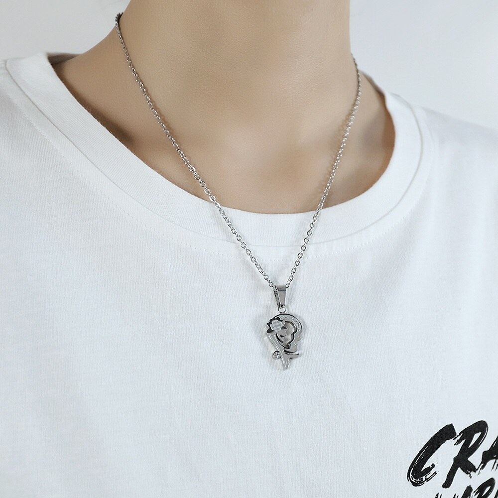 Colier dama, Izmael, Inox, Negru/Argintiu - eMAG.ro