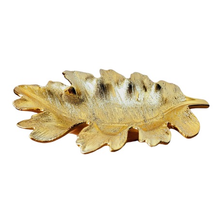 Platou Frunza, Auriu, 27 cm, DVTR0013 - eMAG.ro