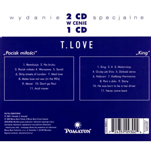 T.Love: Pocisk Miłości / King [2CD] - eMAG.ro
