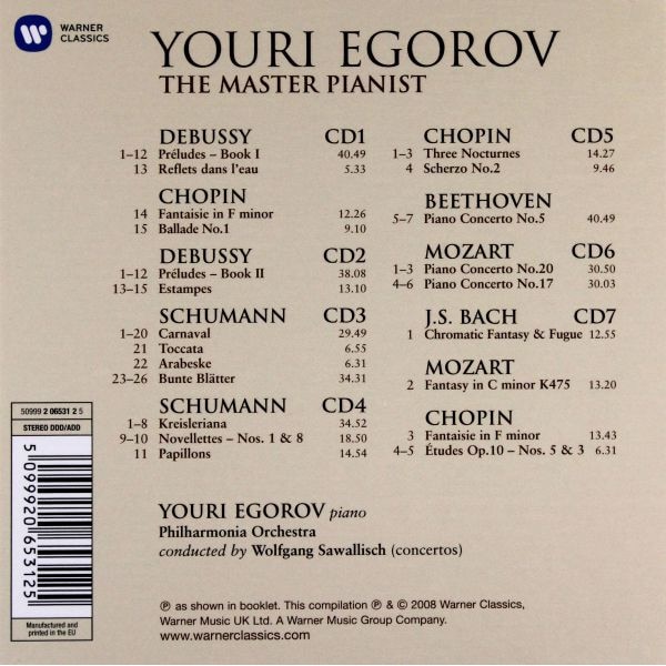 Youri Egorov: The Master Pianist-Colector\'s Edition [7CD] - eMAG.ro