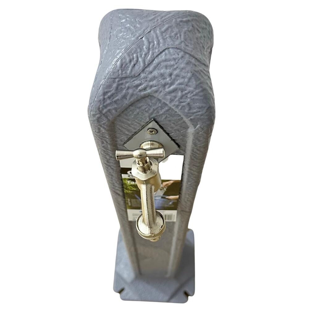 Cismea pentru gradina sau alei, Inaltime 90 cm, gri deschis, robinet ...