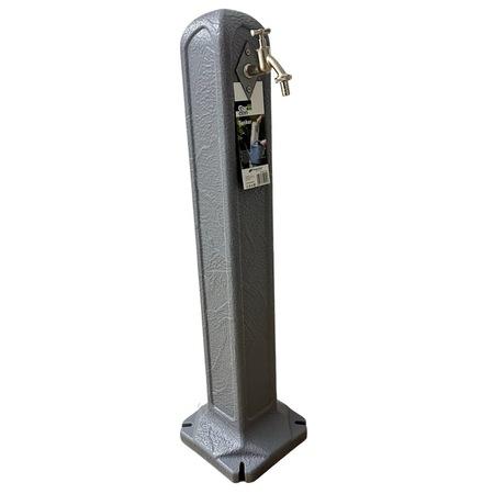 Cismea pentru gradina sau alei, Inaltime 90 cm, gri deschis, robinet ...