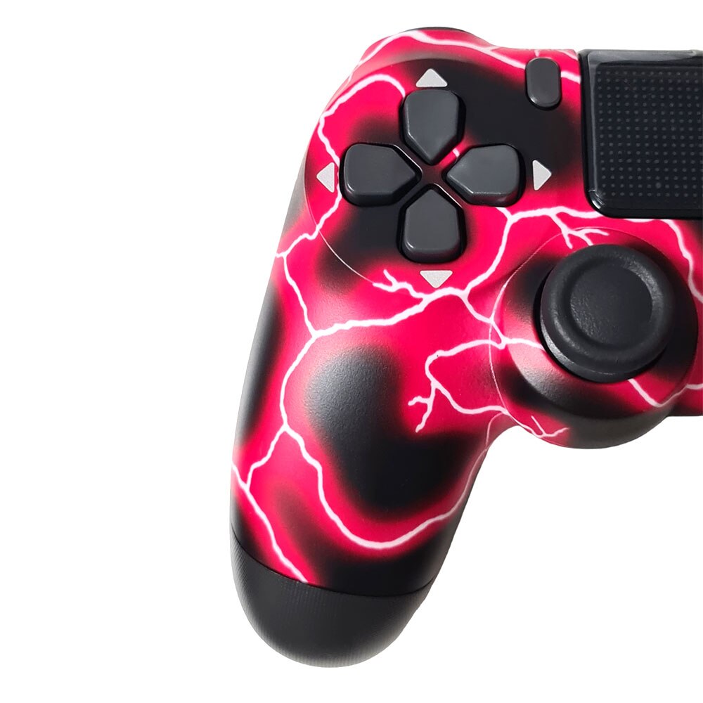 Controller compatibil PS4 SIKS, wireless, Incarcare USB, Graffiti Rosu ...