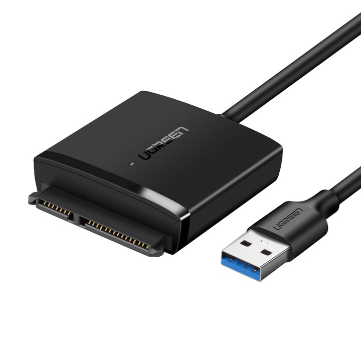 Adaptor SSD/HDD SATA la USB 3.0, Ugreen CR108, Black - eMAG.ro
