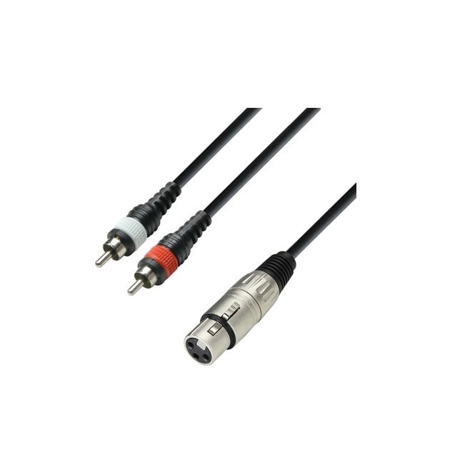 Cablu Audio Adam Hall 3 STAR YFCC 0300, 1x XLR mama La 2 x RCA Tata, 3 ...