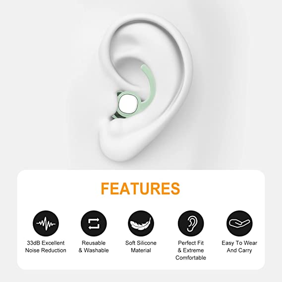Dopuri de urechi 2 din silicon Nozibye, pot bloca zgomotul pentru un ...
