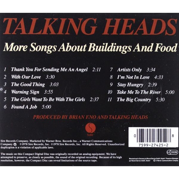 Talking Heads: More Songs About Buildings And Food [CD] - eMAG.ro