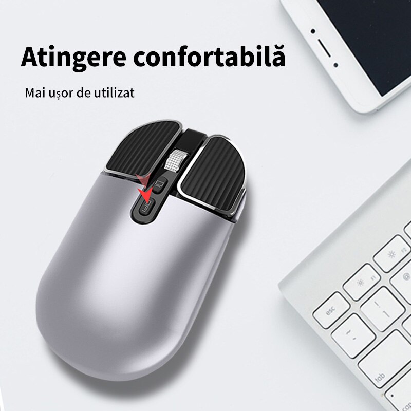 Mouse, Bluetooth, silentios, utilizare la birou, putere de lunga durata ...