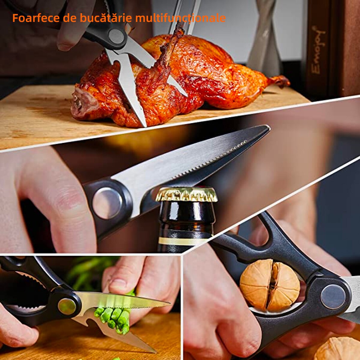 Set de cutite profesionale pentru bucatari din otel inoxidabil, 7 piese ...