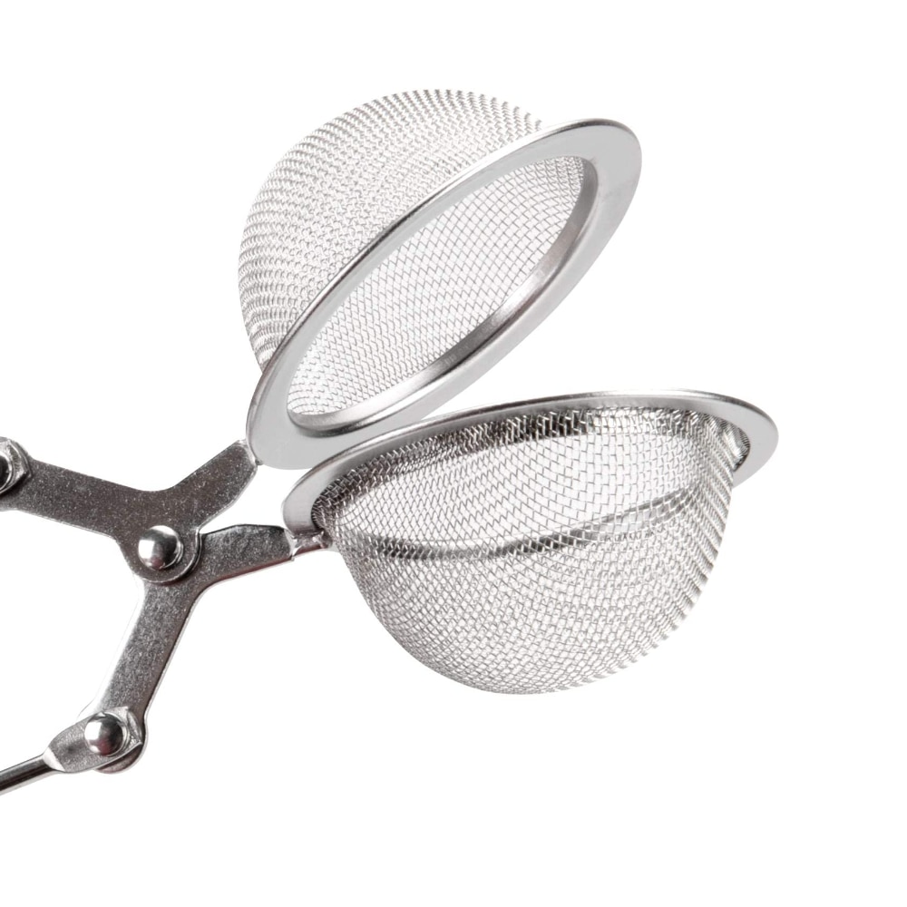 Infuzor ceai, Otel Inoxidabil, Tip Cleste, 15.5x4.5 cm, Argintiu inchis ...