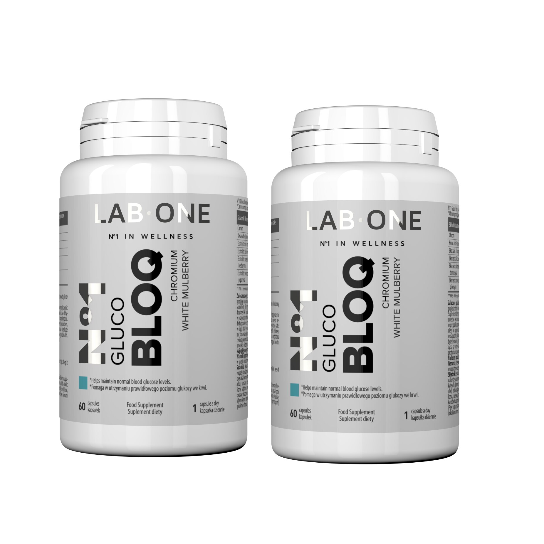 Gluco Bloq Nivel normal de glucoza, Lab One, 2 x 60 capsule - eMAG.ro