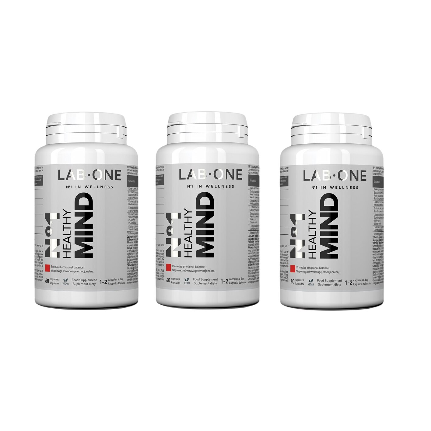 Healthy Mind, Lab One, Lab One, 3 x 60 capsule - eMAG.ro