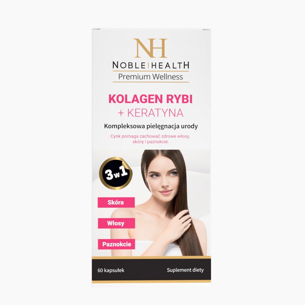 Colagen de peste si cheratina, Noble Health, 60 capsule - eMAG.ro