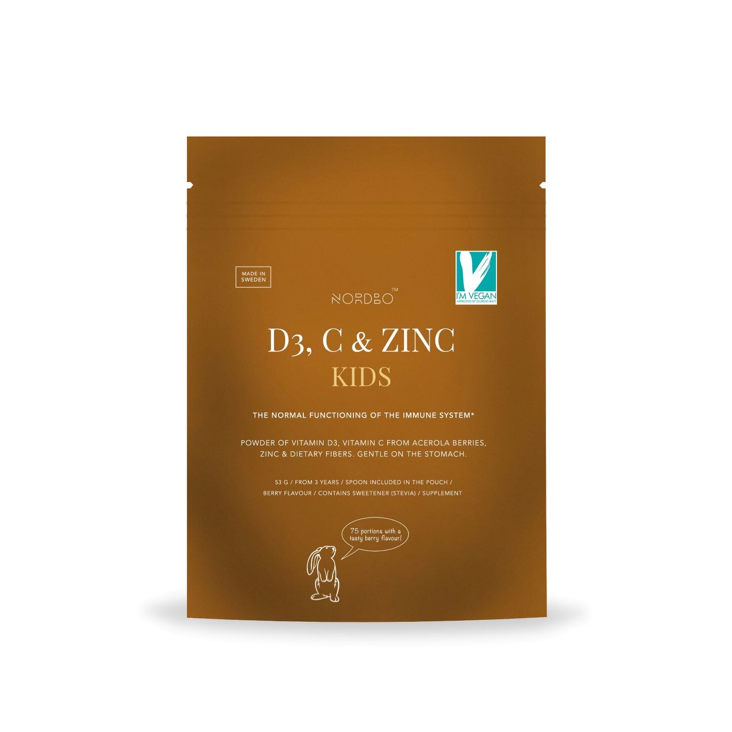 Vitamina D3, C si Zinc pentru copii, Nordbo, 53g - eMAG.ro