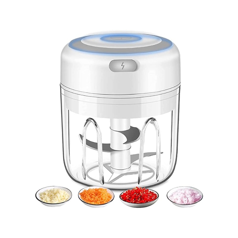 Mini tocator electric pentru legume/fructe, alimentare USB, 250 ml ...