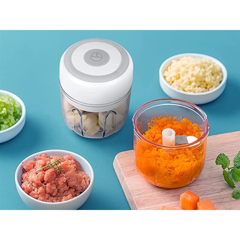 Mini tocator electric pentru legume/fructe, alimentare USB, 250 ml ...