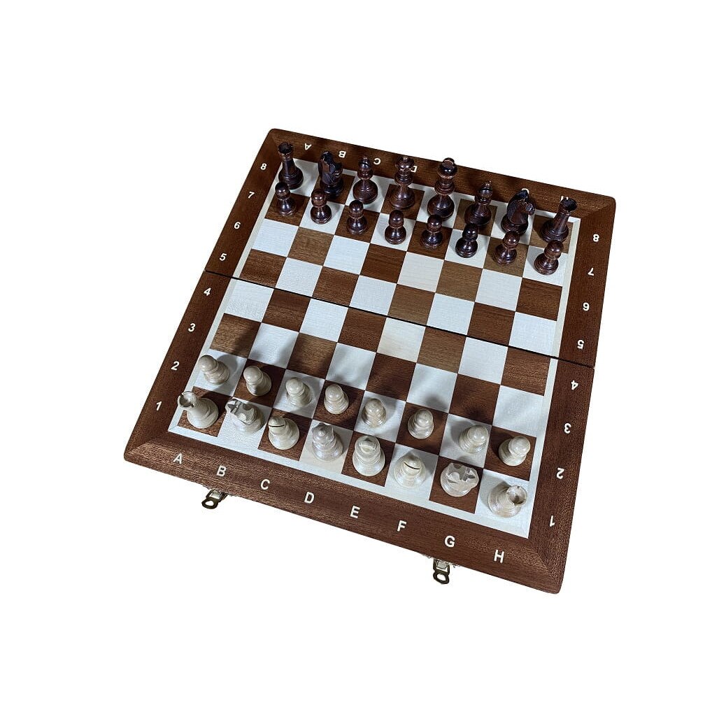 Turneu de sah 3, Zegaryszachowe, Lemn, 65 mm, Crem/Maro - eMAG.ro