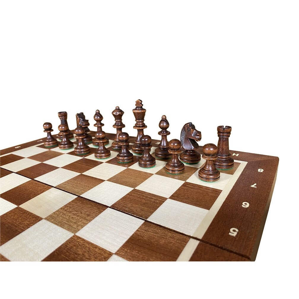 Turneu de sah 3, Zegaryszachowe, Lemn, 65 mm, Crem/Maro - eMAG.ro
