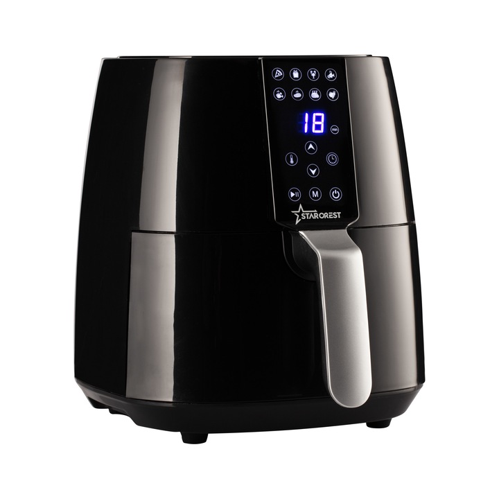 STARCREST SFR-3800BK, olaj nélküli forrólevegős digitális sütő, 1450 W ...