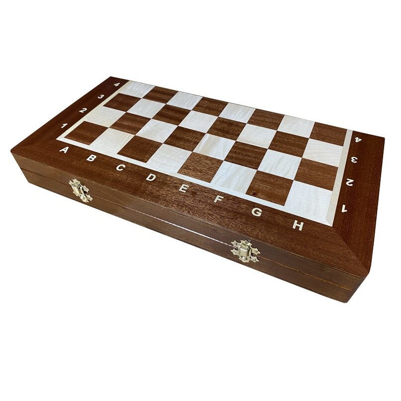 Turneu de sah 4, Zegaryszachowe, Lemn, 80 mm, Crem/Maro - eMAG.ro