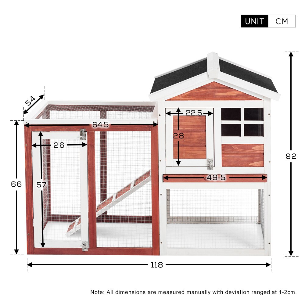 Cusca pentru animale, Lemn/Metal, 2 Nivele, Maro - eMAG.ro