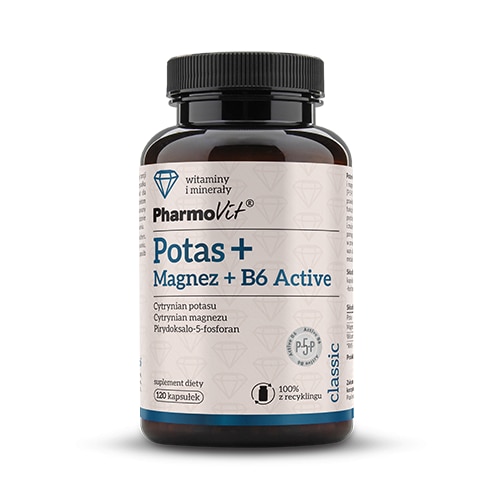 Supliment alimentar Pharmovit, Potasiu + Magneziu + B6 Active, 120 ...