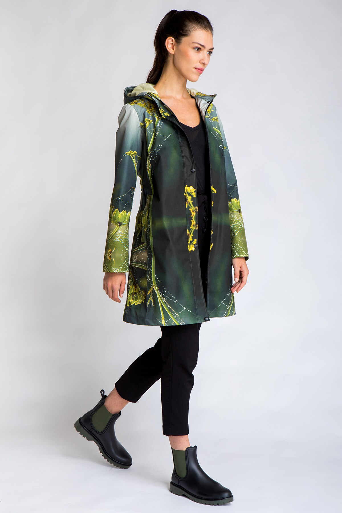 Trenci dama, Code:rain, Impermeabil, Poliester/Poliuretan, Verde, S ...