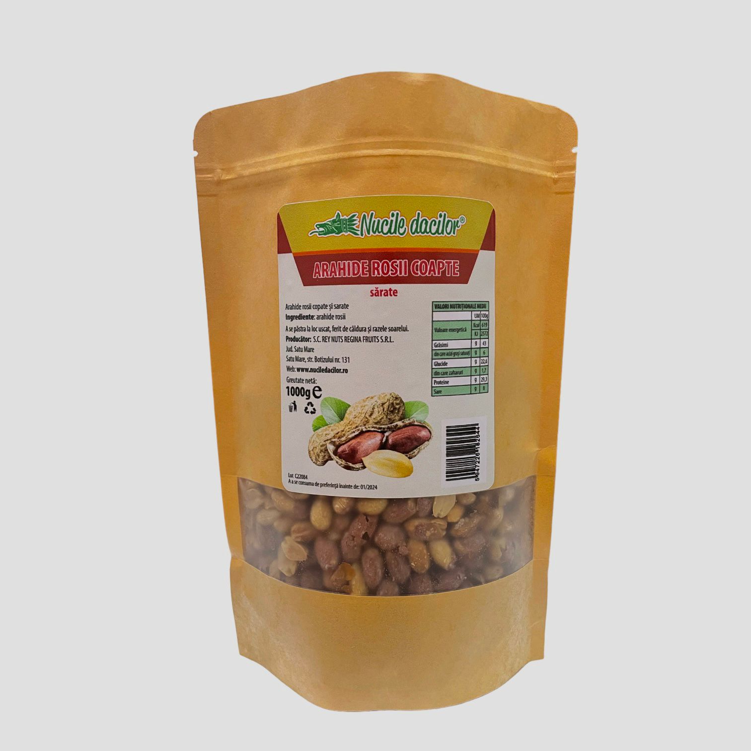 Arahide decojite Coapte usor sarate Premium 1000g - eMAG.ro