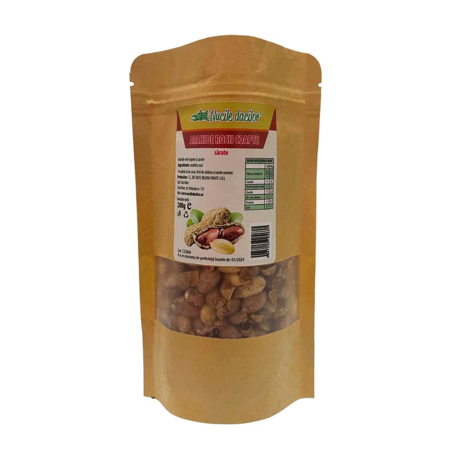 Arahide decojite Coapte usor sarate Premium 200 g - eMAG.ro