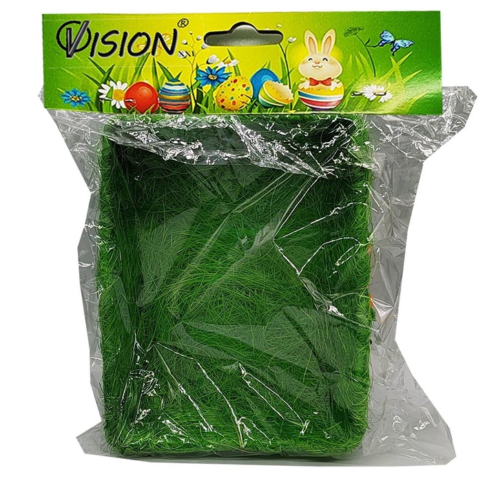 Cosulet de Paste din iarba verde ornamentala, cu Decoratiuni ...