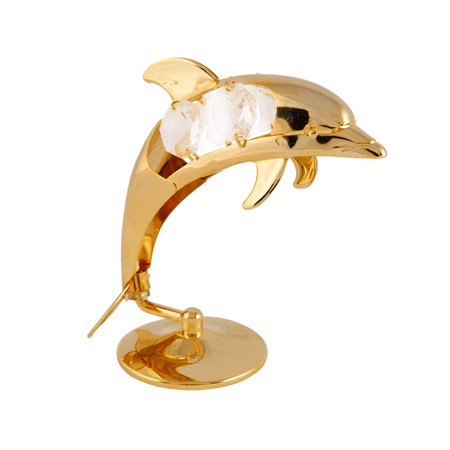 Delfin cu Cristale - placat cu Aur 24K - eMAG.ro