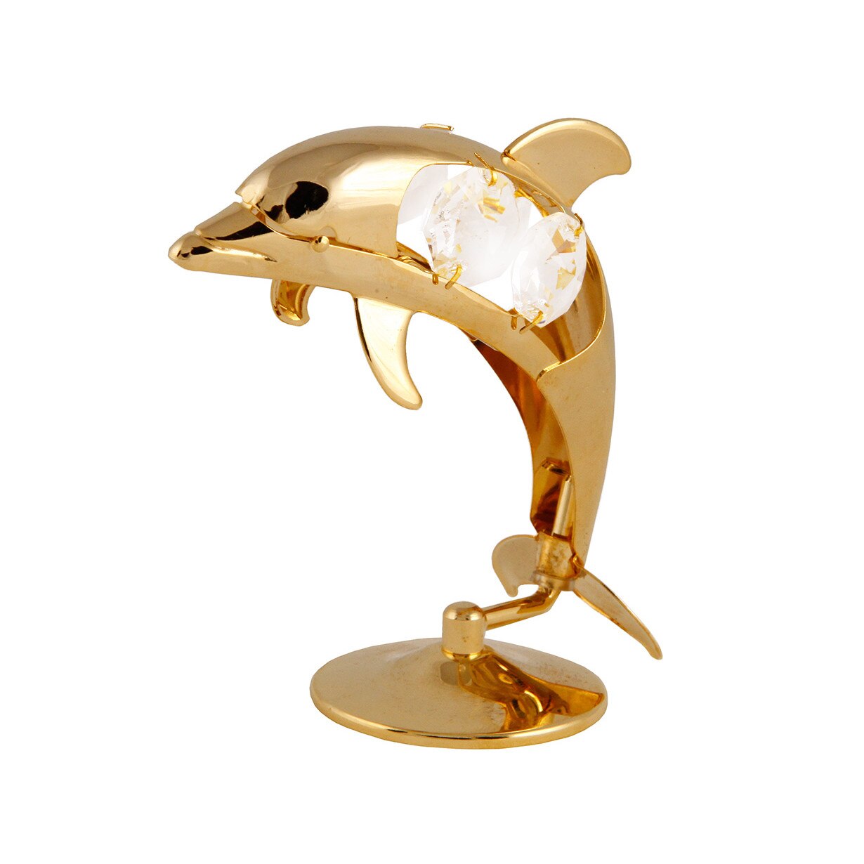 Delfin cu Cristale - placat cu Aur 24K - eMAG.ro