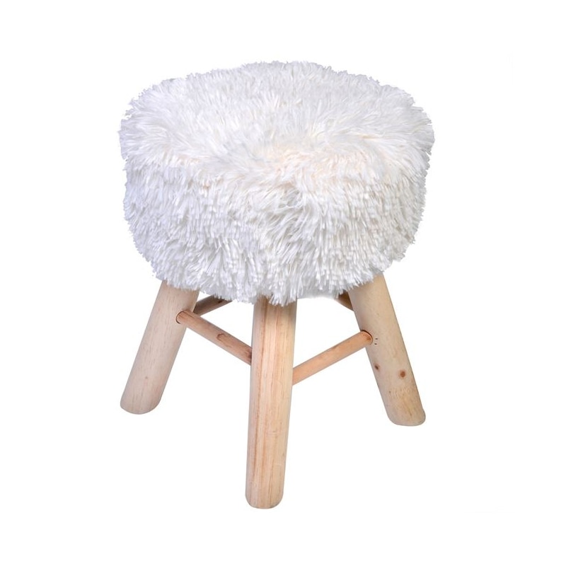 Taburet, Pana la 100 kg, Forma rotunda, 4 picioare, Lemn, Poliester ...