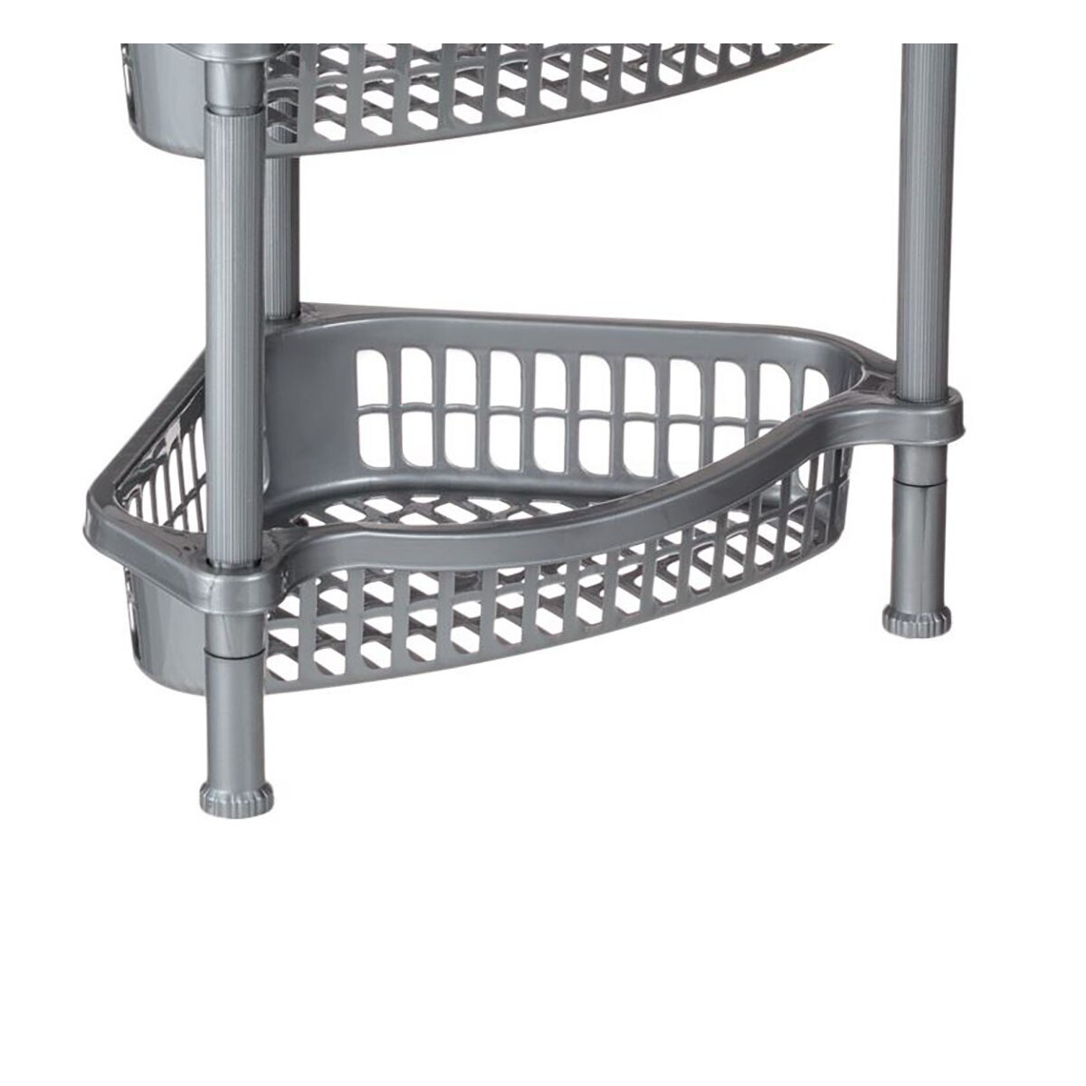 Raft bucatarie, Liberta, 3 rafturi, Coltar, PVC, 37 x 27 x 54 cm, Gri ...