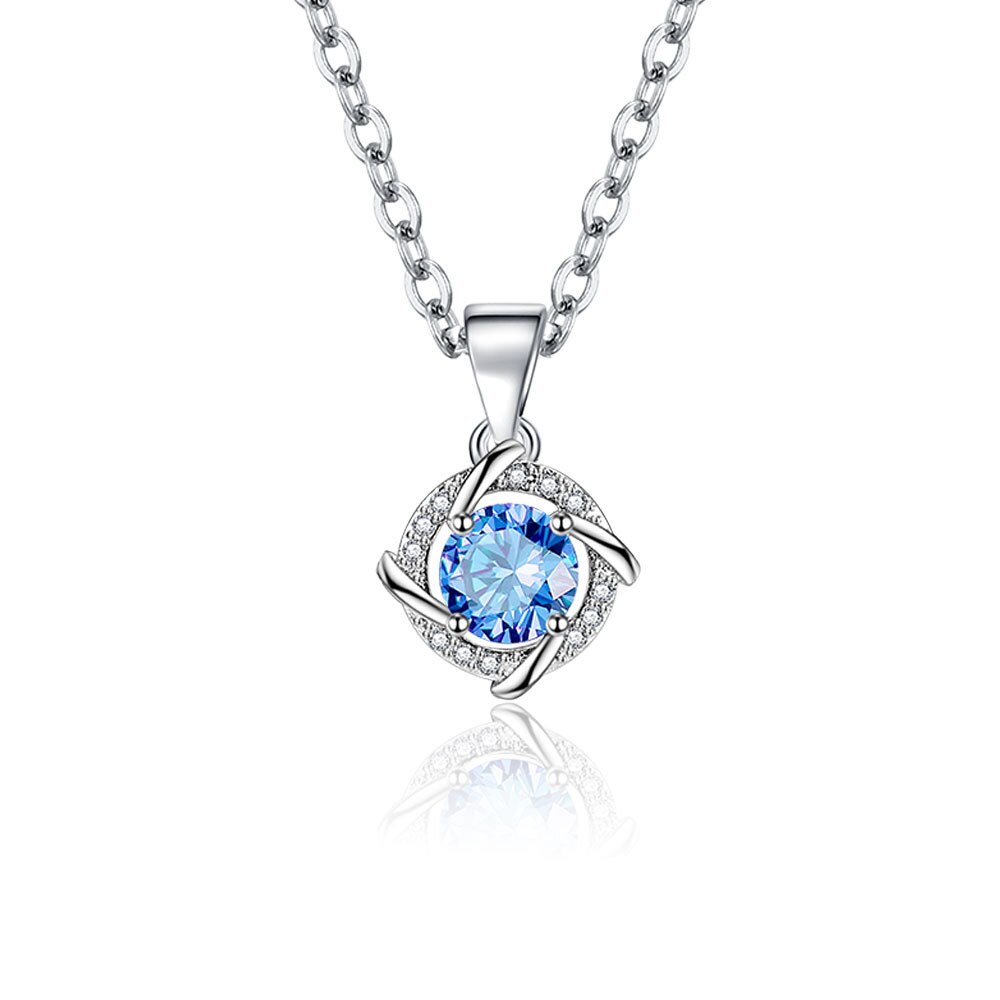 Дамски комплект бижута, Колие обеци и гривна, S925 сребро, Син, 3 бр. - eMAG.bg