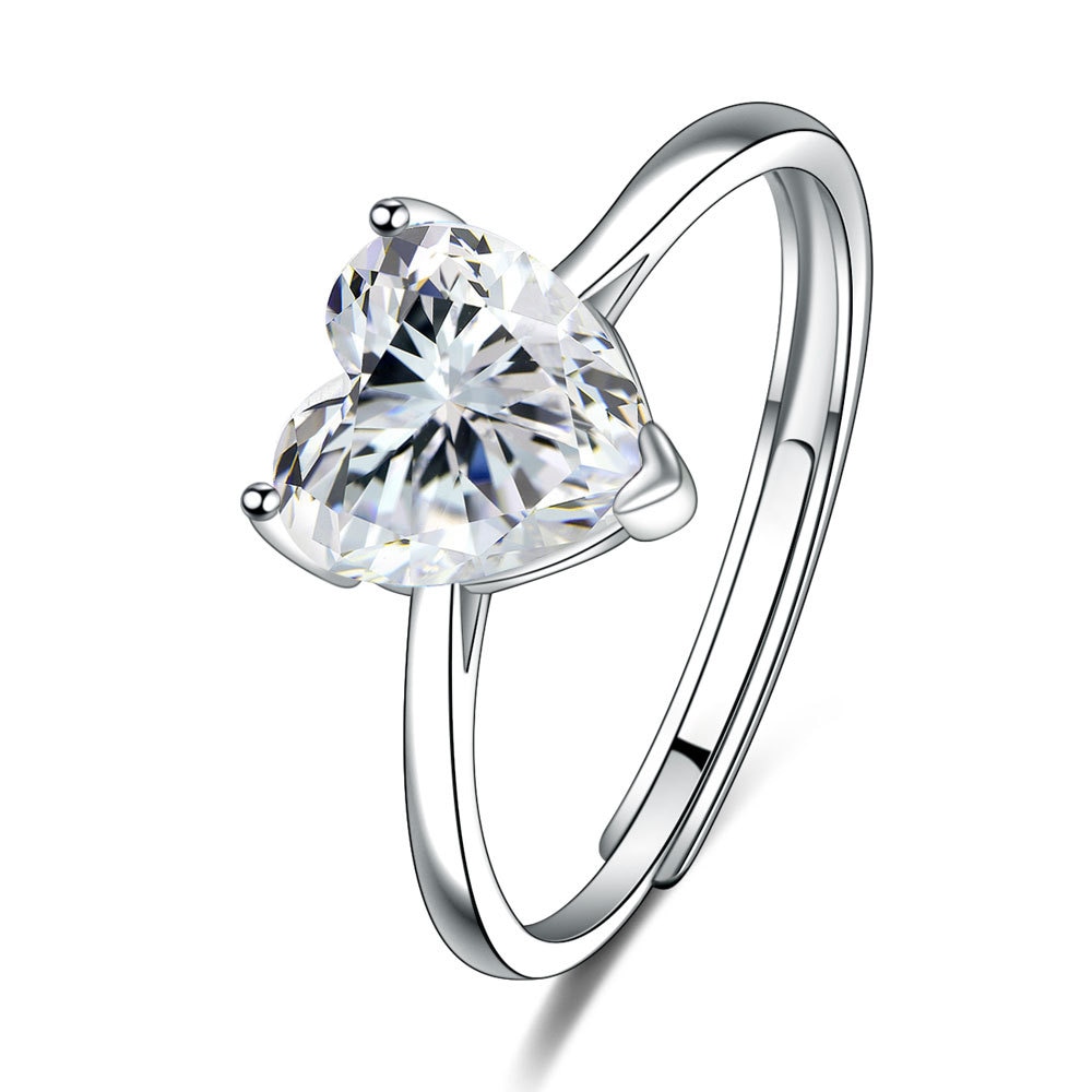 Set bijuterii femei, colier si cercei si inel, S925 argint, alb, 3 buc - eMAG.ro