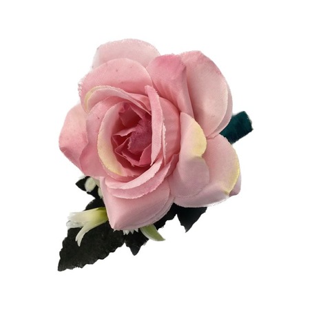 Cocarda trandafir din matase, roz, 9 cm - eMAG.ro