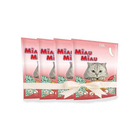 Set 4buc x Asternut igienic pentru pisici Miau Miau, Tofu Fresh, 10L ...