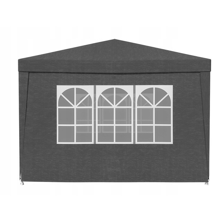 Cort pavilion de gradina, 300x300 cm, cu 4 pereti laterali cu ferestre ...