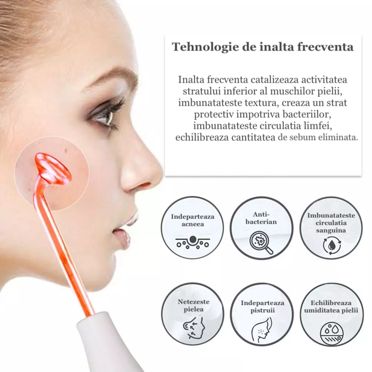 Aparat cosmetic Electroderm, Merkie, Tratament cu Frecventa Inalta ...