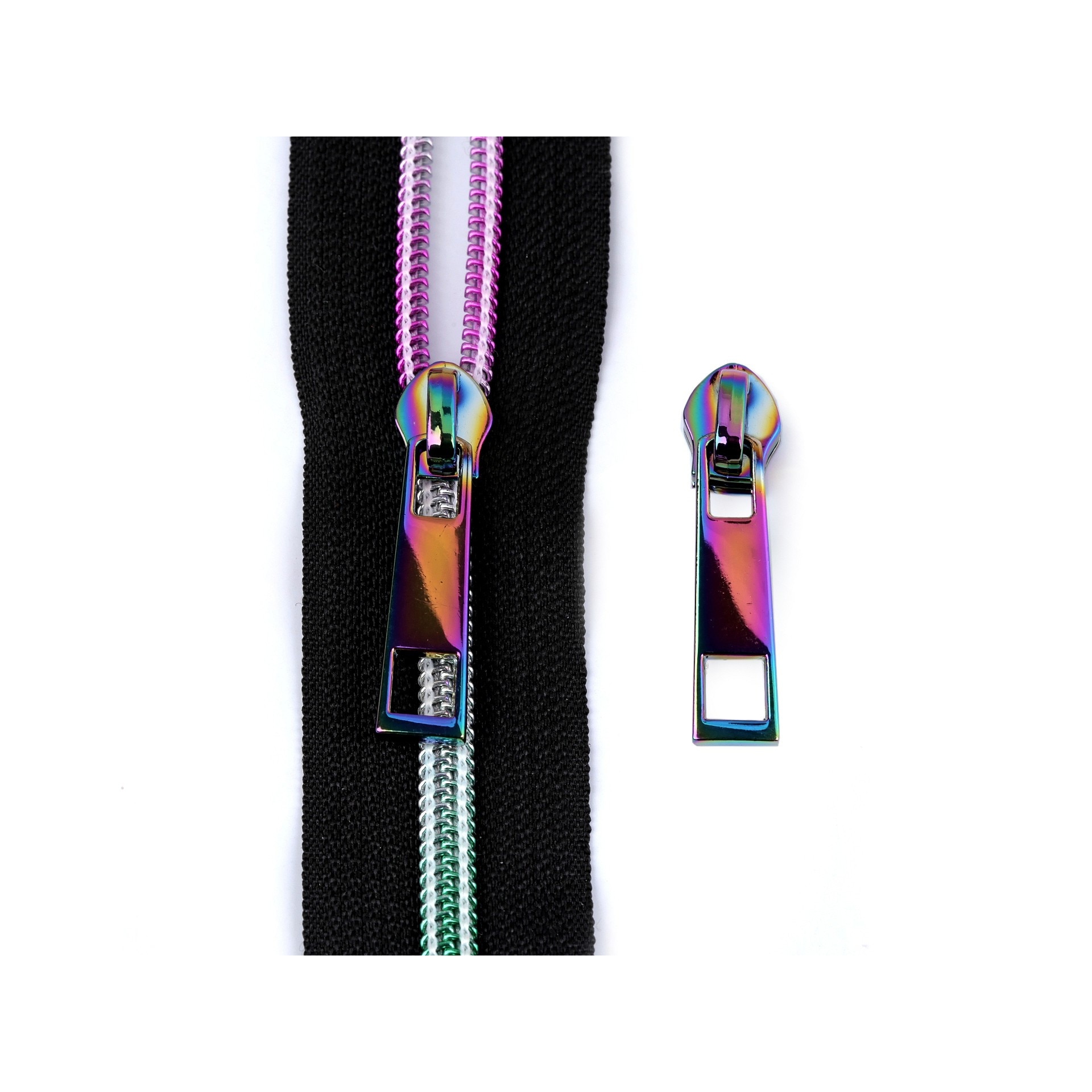 Cursor metalic pentru fermoare spiralate, 6 mm, curcubeu - eMAG.ro